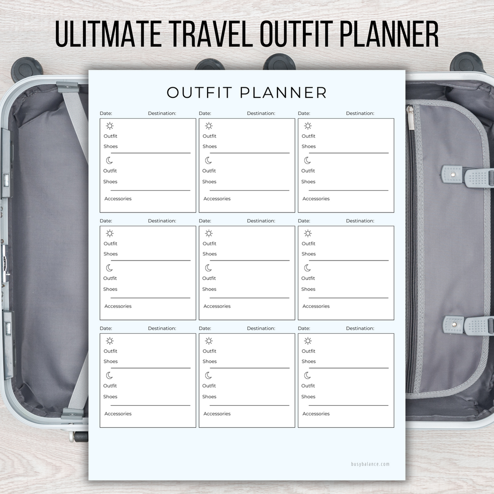 Ultimate Travel Planner PDF: Includes Travel Itinerary, Outfit Planner ...