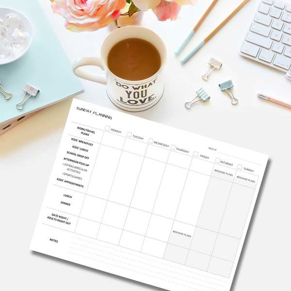 Sunday Planning Guide PDF (Digital Download) – Busy Balance